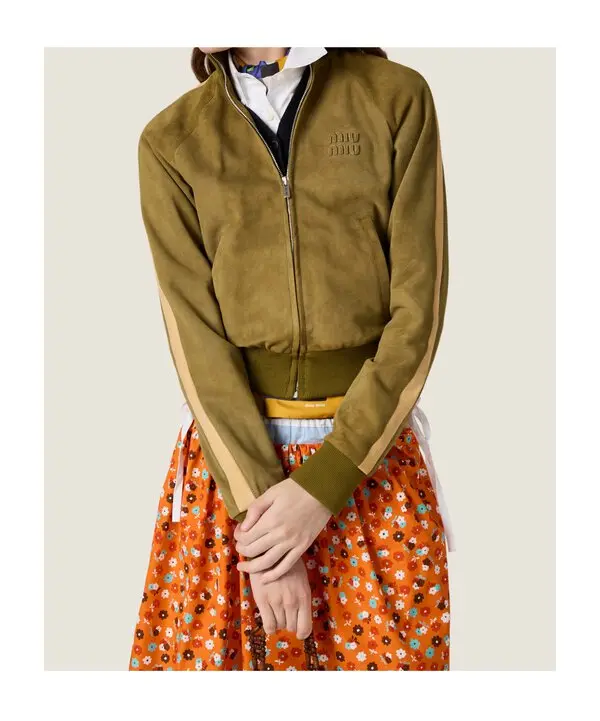 Miu Miu Waxed Suede Jacket