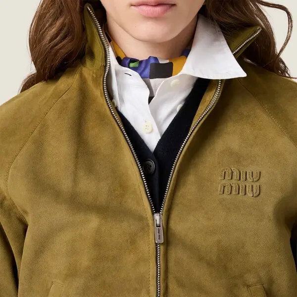 Miu Miu Waxed Suede Jacket