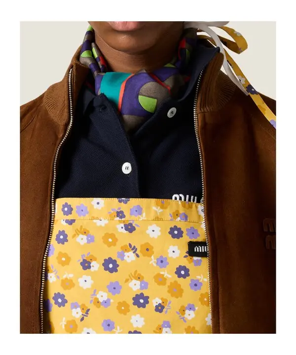 Miu Miu Waxed Suede Jacket