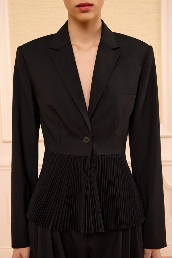 Ulla Johnson Greta Pleated Peplum Blazer