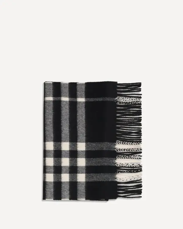 Burberry Embroidered Cashmere Scarf - Black