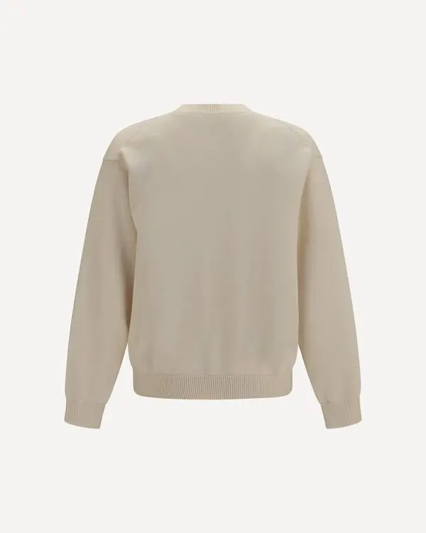 Kenzo Emblem Embroidered Wool And Cotton Sweater