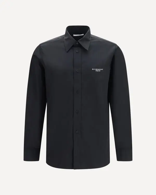 Givenchy Embroidered Poplin Shirt - Black