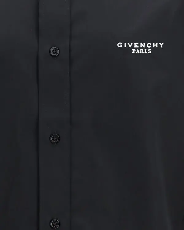 Givenchy Embroidered Poplin Shirt - Black