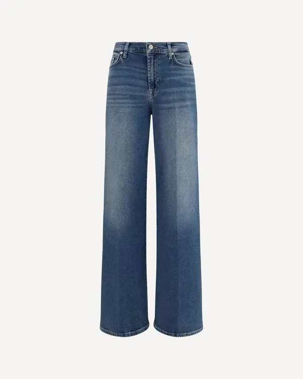 7 For All Mankind Flared Denim Jeans - Blue