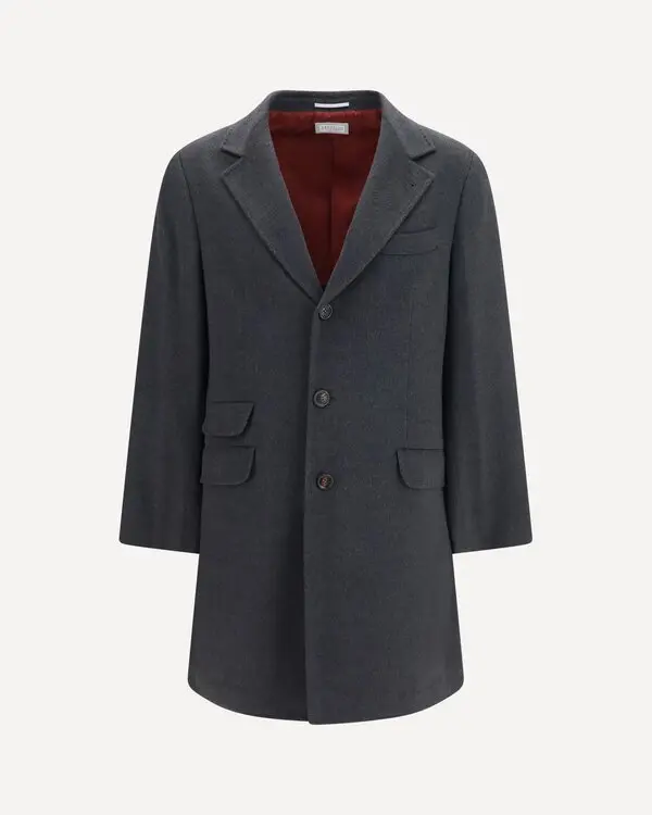 Brunello Cucinelli Cashmere Coat - Grey