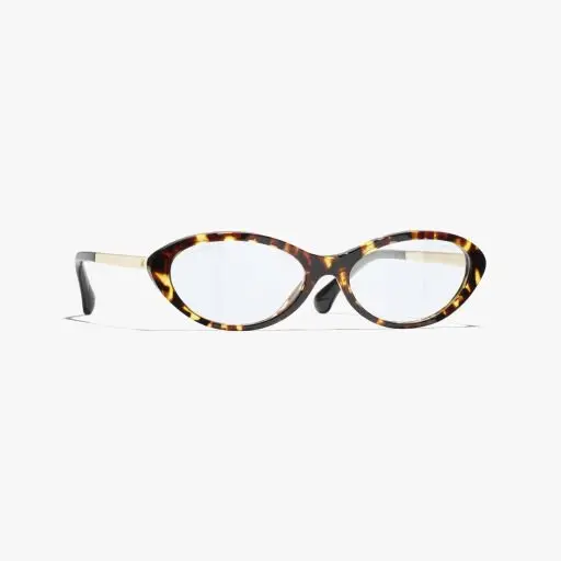 Chanel Oval Blue Light Glasses - Tortoise