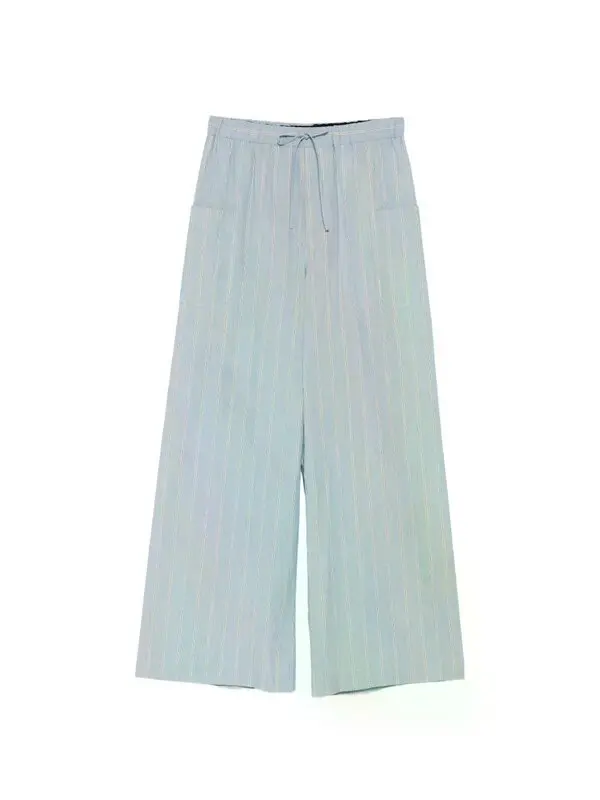 MARINA YEE Striped Drawstring Trousers - Blue