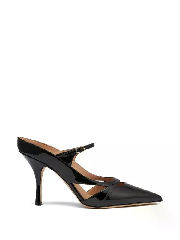 MALONE SOULIERS Patty Patent Leather Mules - Black