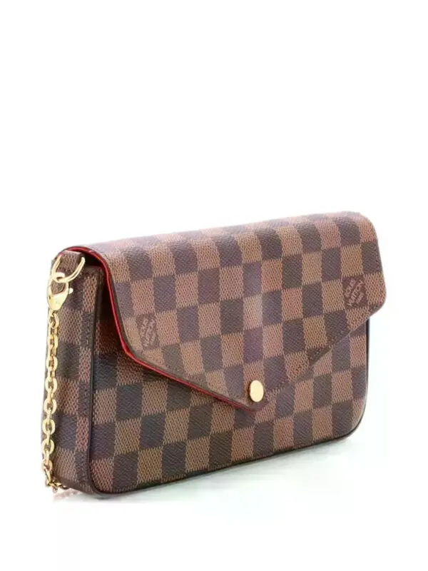 LOUIS VUITTON Felicie Pochette Damier Crossbody Bag - Brown