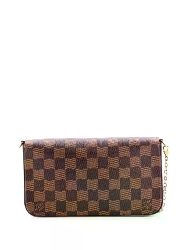 LOUIS VUITTON Felicie Pochette Damier Crossbody Bag - Brown