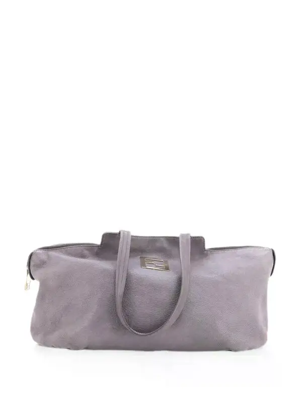 Fendi Ff Chain Nubuck Tote Bag - Grey