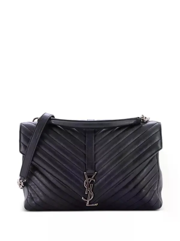 Saint Laurent Monogram College Bag - Black