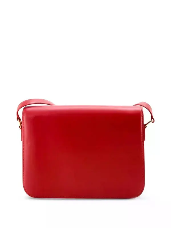 Celine Triomphe Shoulder Bag In Smooth Calfskin - Red