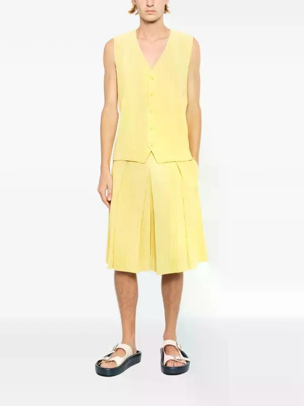 Issey Miyake Pleated Vest - Yellow