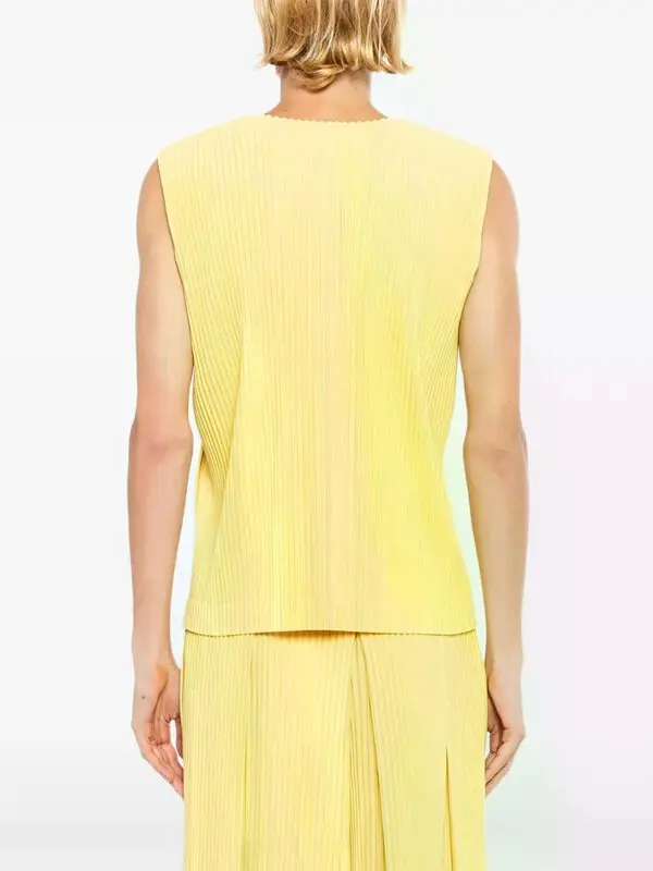 Issey Miyake Pleated Vest - Yellow