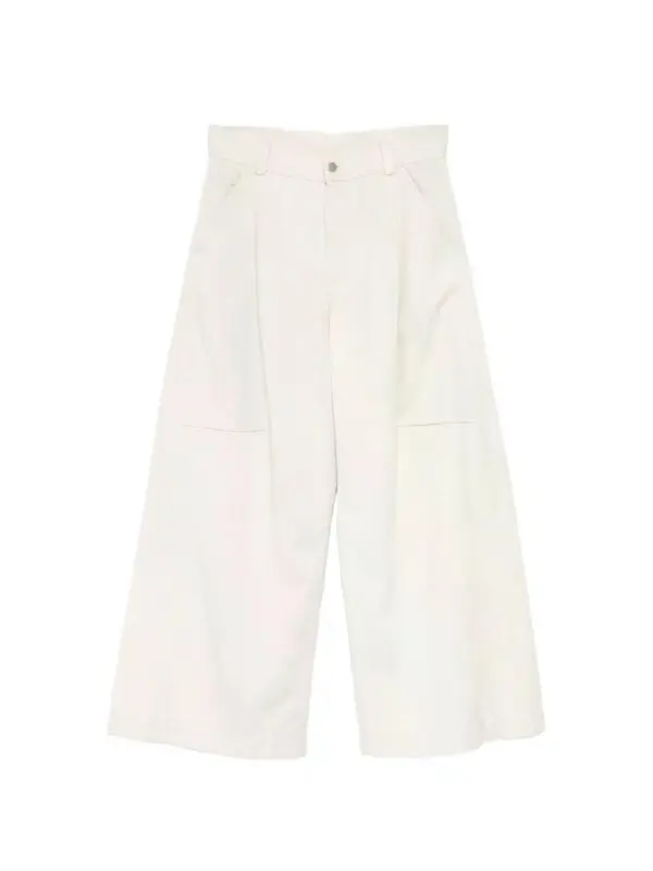 MARINA YEE Pleated Wide-leg Jeans - Neutrals
