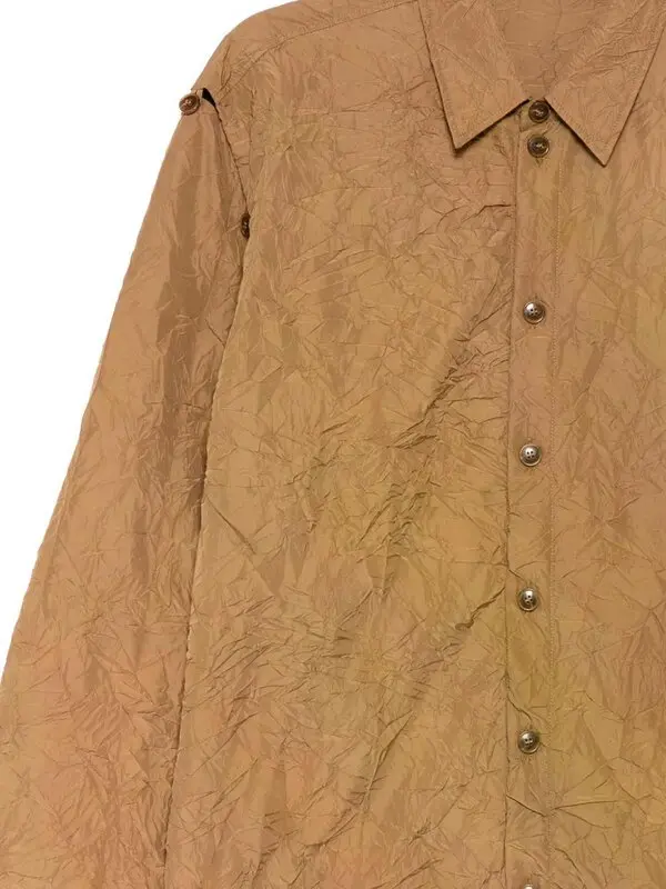 QASIMI Removable-sleeve Crinkled-effect Shirt