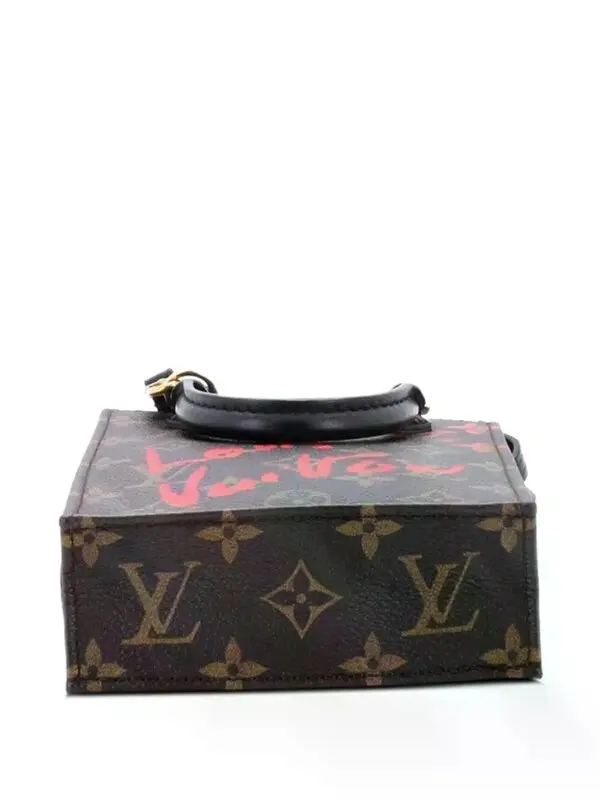 LOUIS VUITTON Petit Sac Plat Limited Edition Fall In Love Monogram Canvas Tote Bag - Brown