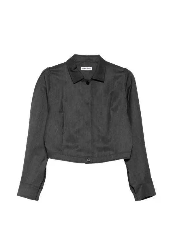 LOW CLASSIC Pinched Shirt Jacket - Grey