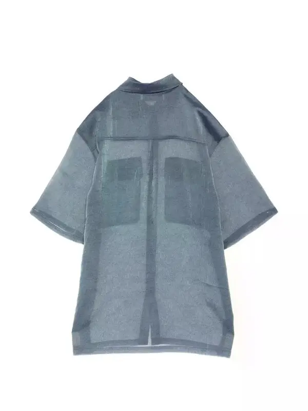 QASIMI Crinkled-finish Short-sleeved Shirt