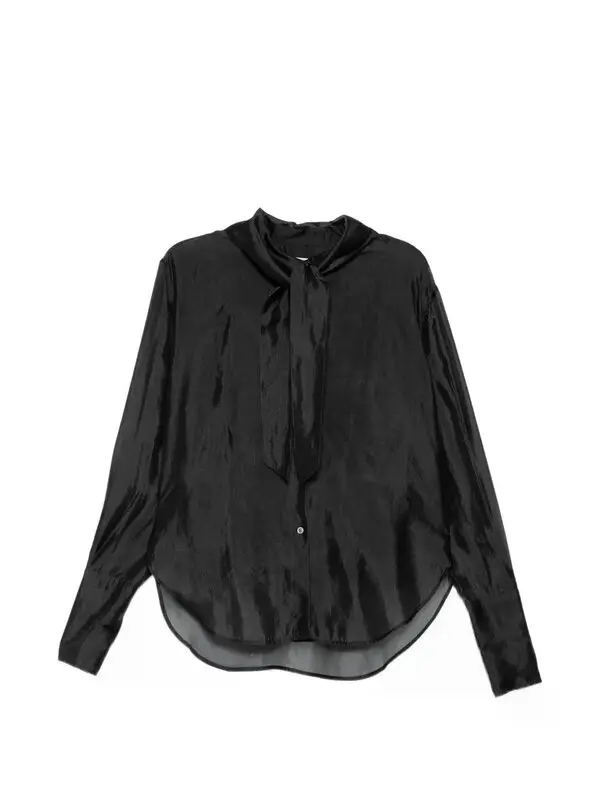 SYSTEM Sheer Scarf-tie Shirt