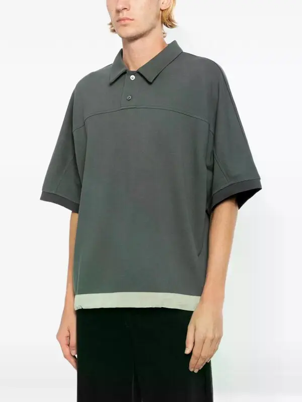SYSTEM Colour-block Polo Shirt