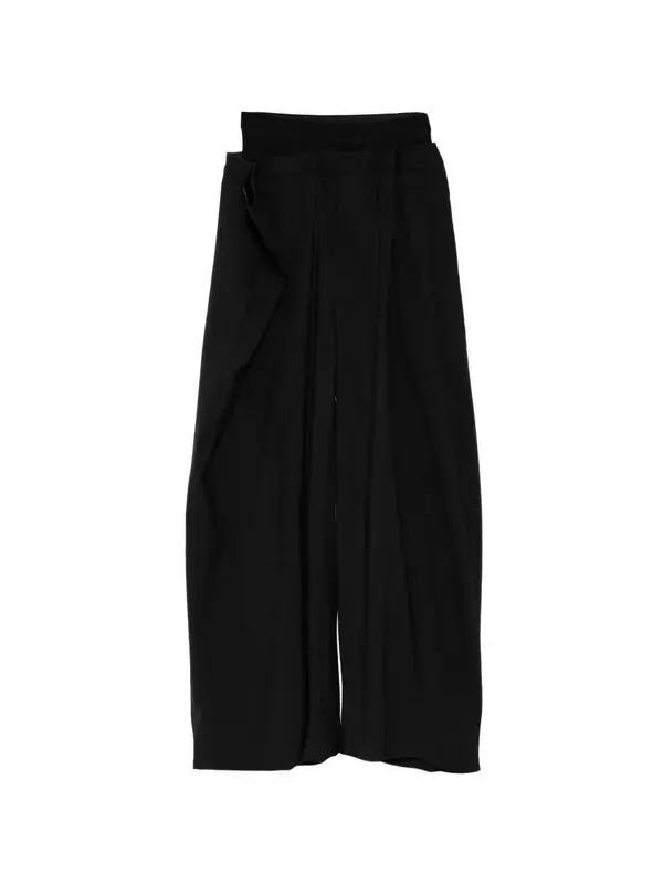 ALAINPAUL Alain Paul Tailored Trousers With Logo Waistband - Black