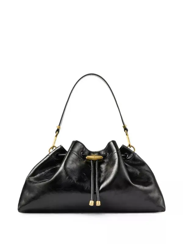 JIMMY CHOO Medium Cinch Leather Shoulder Bag - Black