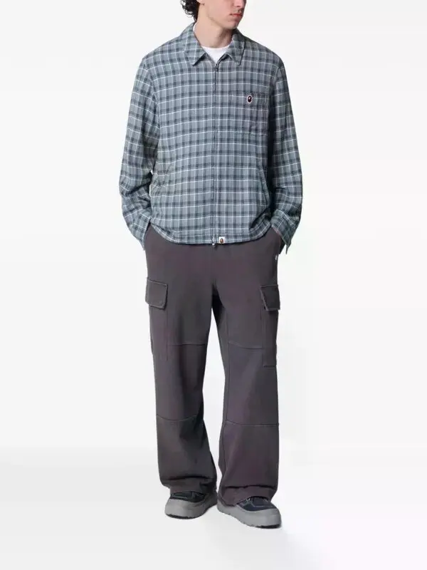 A BATHING APE Check Zip-up Shirt