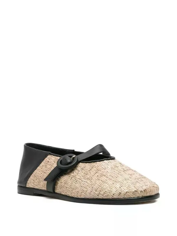 AMMB MILANO Woven Buckle Ballet Flats
