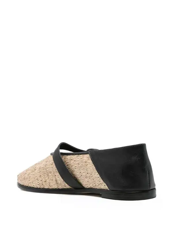 AMMB MILANO Woven Buckle Ballet Flats