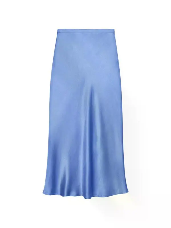 ANINE BING Bar Silk Skirt - Blue