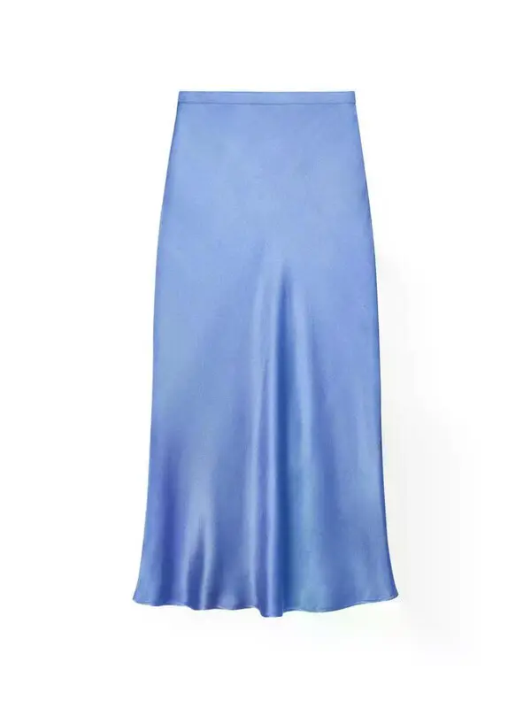 ANINE BING Bar Silk Skirt - Blue
