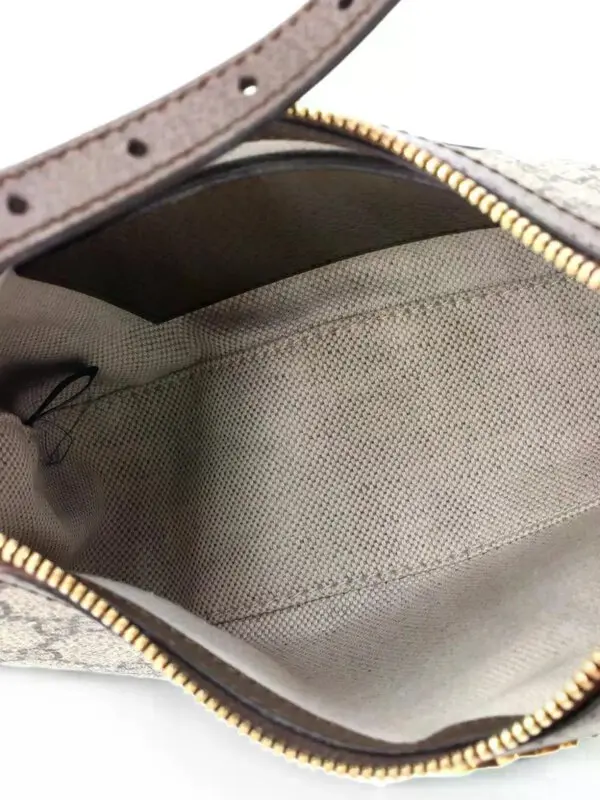 Gucci Ophidia Zip Pochette Gg Coated Canvas Small Shoulder Bag