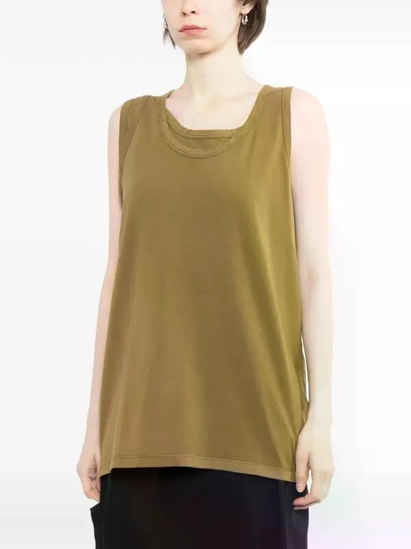 MARINA YEE Layered-neck Tank Top