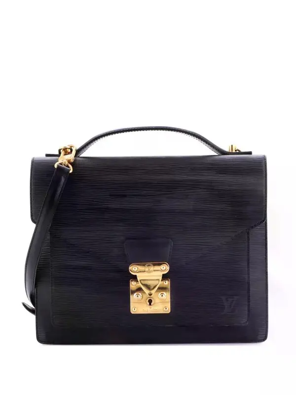 LOUIS VUITTON Monceau Epi Leather Handbag - Black