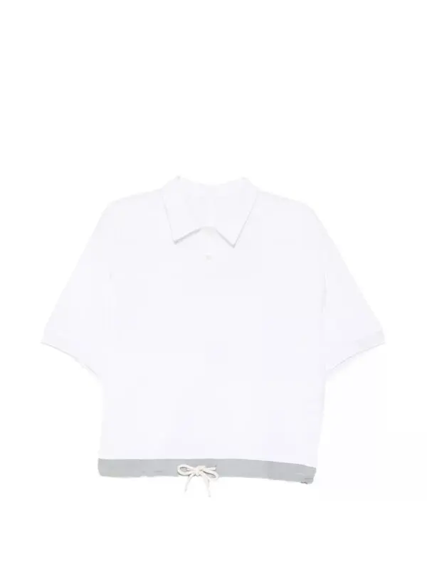 SYSTEM Color-block Panel Polo Top