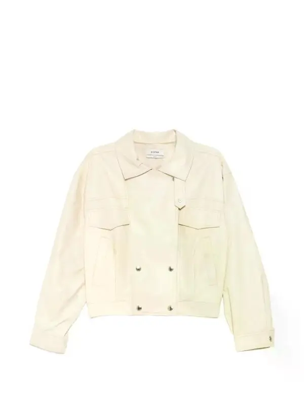 SYSTEM Coated Bomber Jacket - Neutrals
