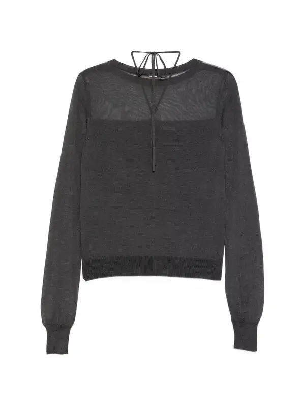 SYSTEM Contrast-panel Knitted Top