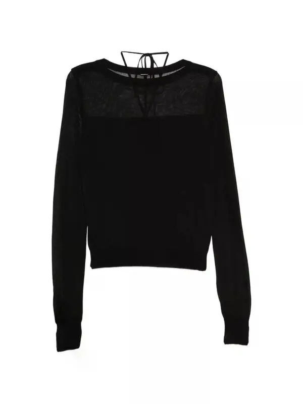 SYSTEM Contrast-panel Knitted Top