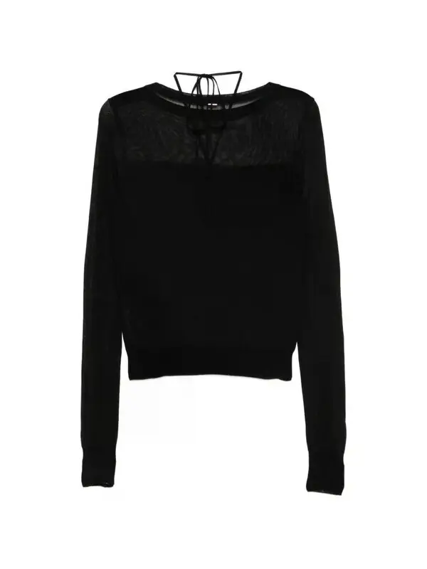 SYSTEM Contrast-panel Knitted Top