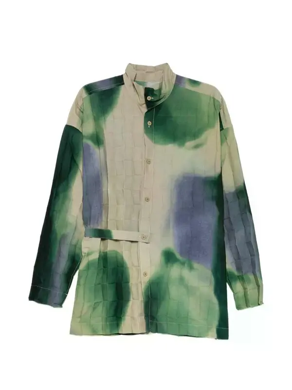 Issey Miyake Dawn Edge Belted Shirt - Neutrals