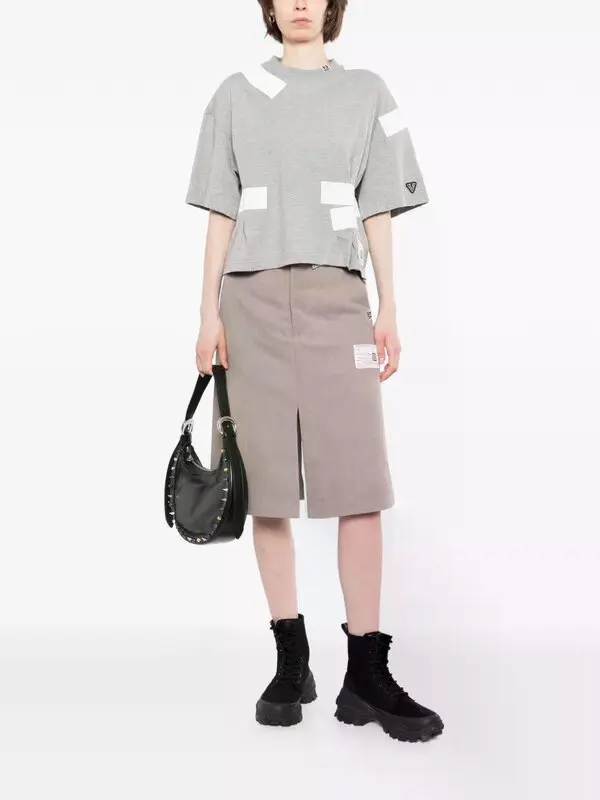 Mihara Yasuhiro Stone Shorts With Front Slit - Grey