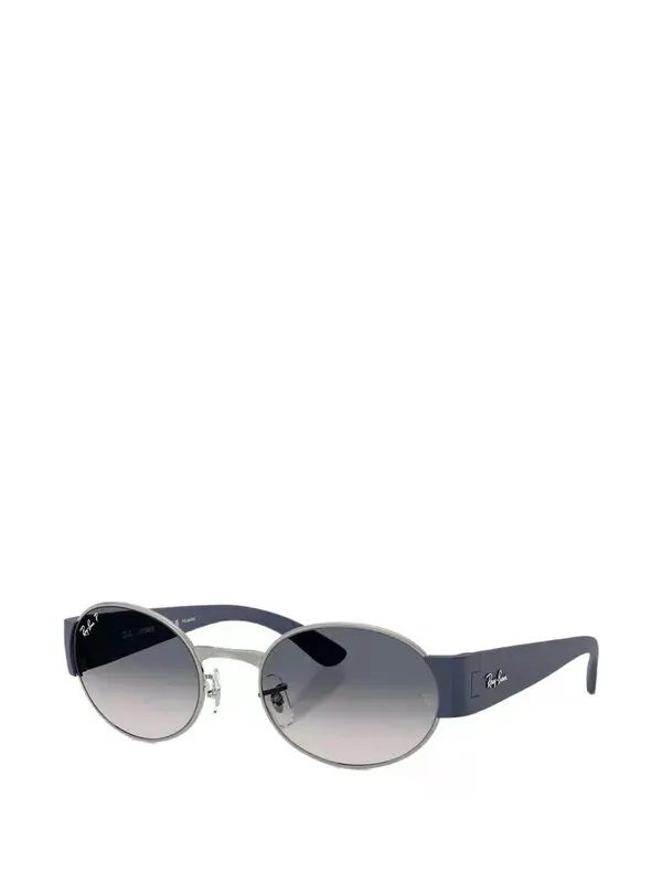Ray-ban Gunmetal Grey Oval Frame Gradient Lens Sunglasses - Silver