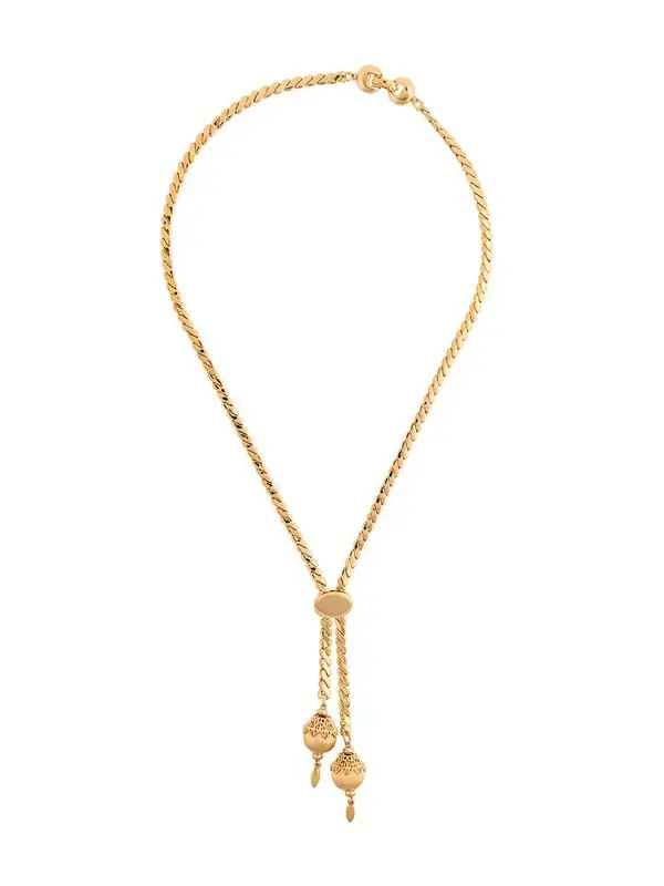 MONET 18kt Gold-plated Brass Lariat Chain Necklace