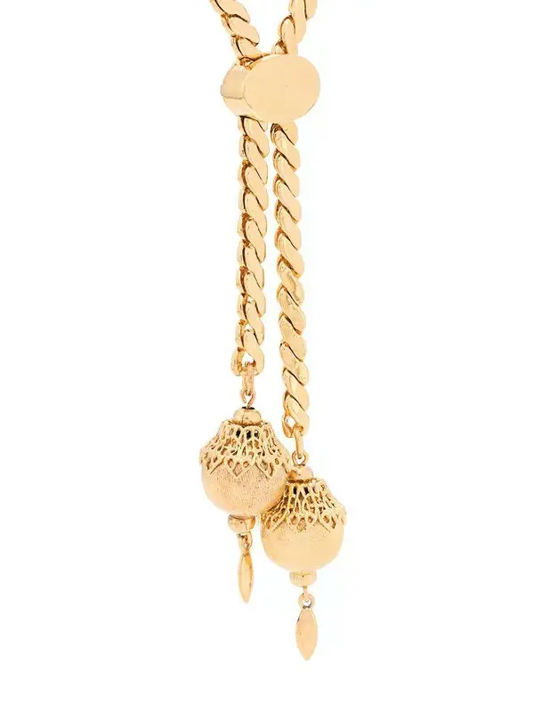 MONET 18kt Gold-plated Brass Lariat Chain Necklace
