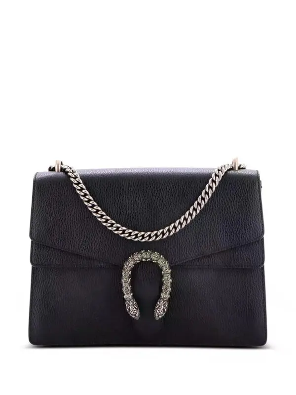 Gucci Dionysus Leather Medium Shoulder Bag - Black