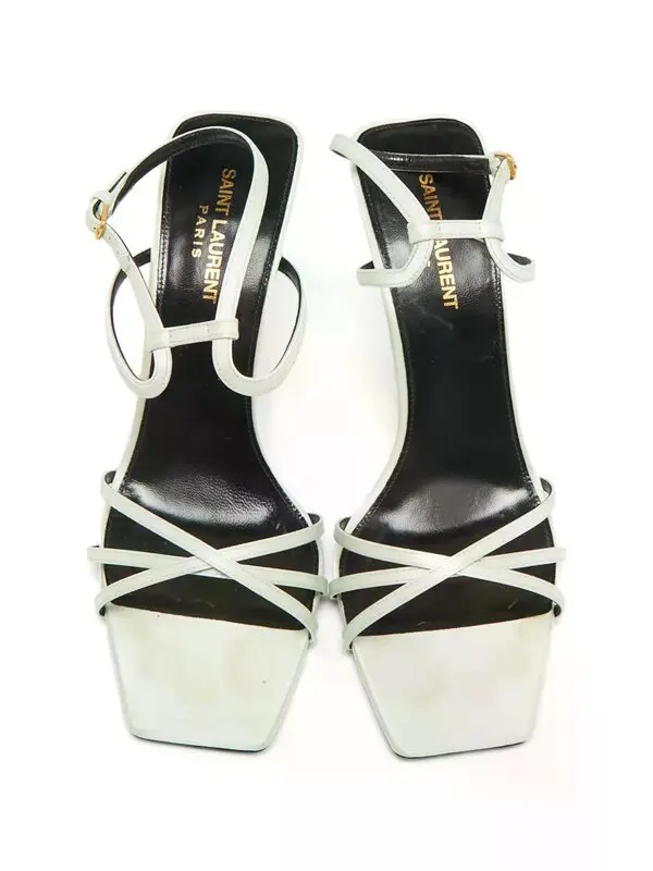 Saint Laurent Satin Ankle-strap Stiletto Sandals