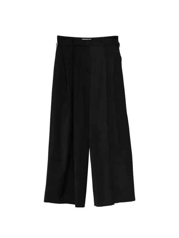 SYSTEM Tuck-detail Tailored Trousers - Black